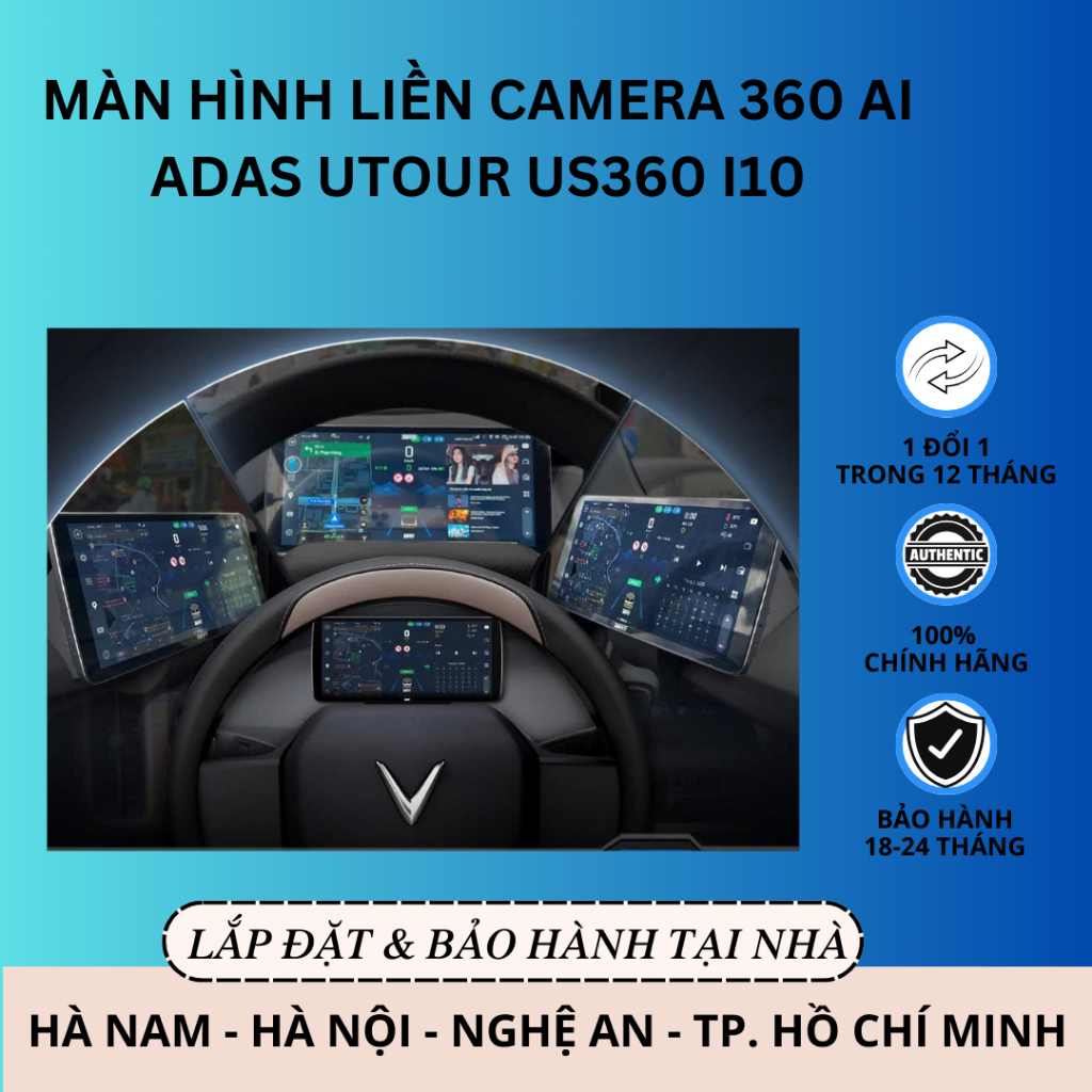 Màn Hình Liền Camera 360 AI ADAS UTOUR US360 I10 | Vinfast VF3 | Shopee ...