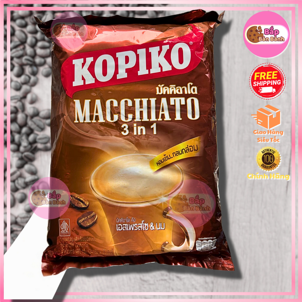 Cà Phê Kopiko Macchiato 3in1 Thái Lan - Cafe Hòa Tan Kopiko (Bịch 20 ...