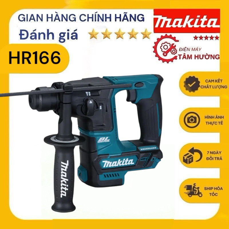 MÁY KHOAN BÊ TÔNG DÙNG PIN 12V MAKITA HR166 / HR140 - Thân máy chính hãng mới tách bộ | Shopee ...