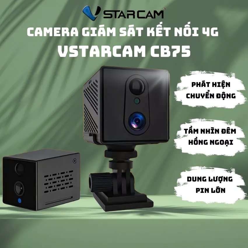 Camera Vstarcam CB75 Full HD 1080 Độ Nét Cao, Sử Dụng Sim 4G, Camera Có Hồng Ngoại Quan Sát Ban ...