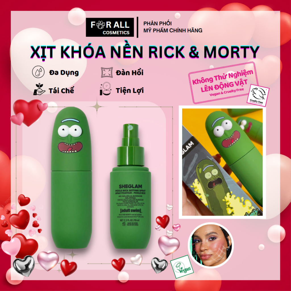 [CHÍNH HÃNG] Xịt Khóa Nền Rick and Morty X SHEGLAM Pickle Rick Setting ...
