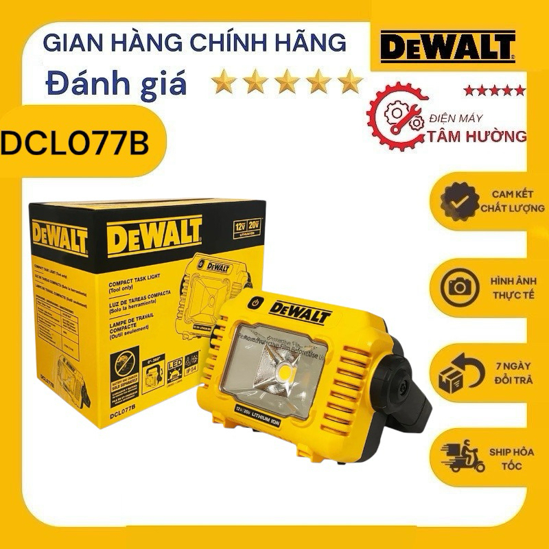 Đèn dewalt Dcl077 - Đèn pha công trường sử dụng pin 12v / 18v / 20v ...