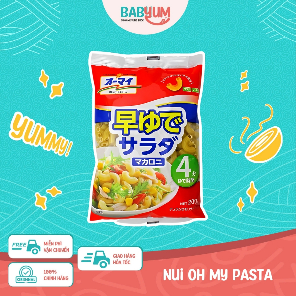 Nui Ống Hữu Cơ Oh My Pasta Nhật 300 g – Bé 6M+ – Nguyên liệu Semolina ...