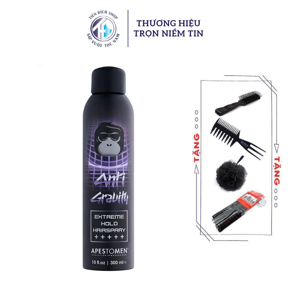 Gôm xịt tóc Apestomen Anti Gravity Extreme Hold Spray 300ml Volcanic ...