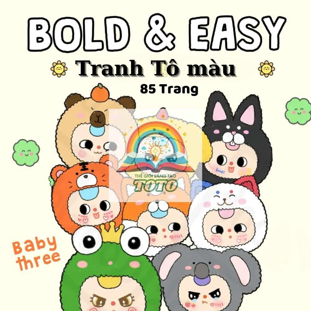 Tranh Tô Màu Baby Three - Bộ 85 Hình Dễ Thương, Kích Thích Sáng Tạo Cho ...