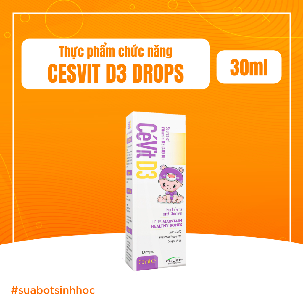 CéVit D3 Drops 30ml - Thực phẩm bổ sung cung cấp Vitamin D3 | Shopee ...