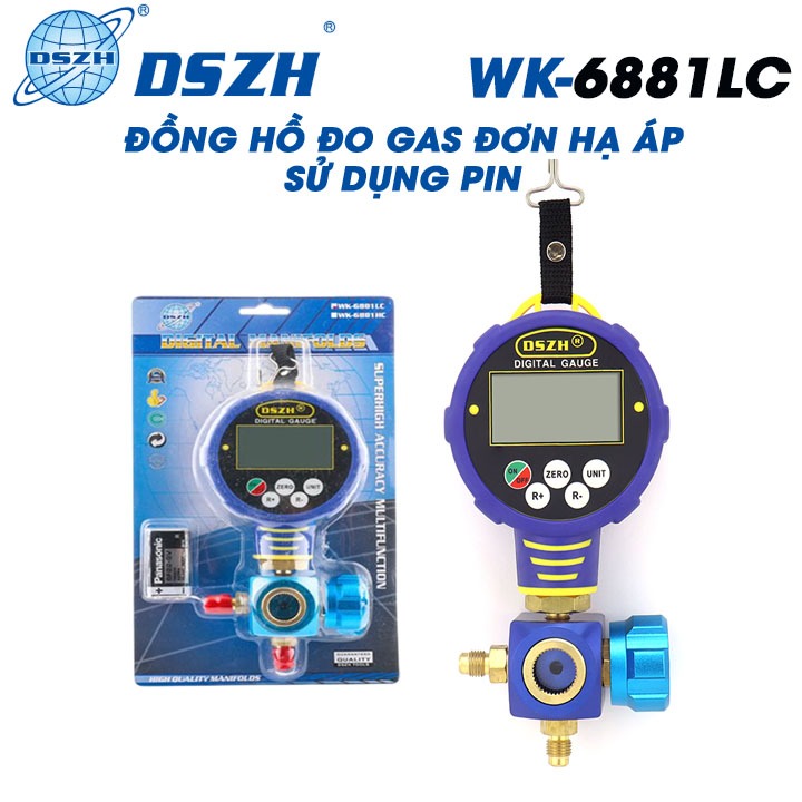 Đồng hồ đo áp suất kỹ thuật DSZH, model WK-6881LC, dụng cụ đo gas đơn hạ áp sử dụng pin | Shopee ...