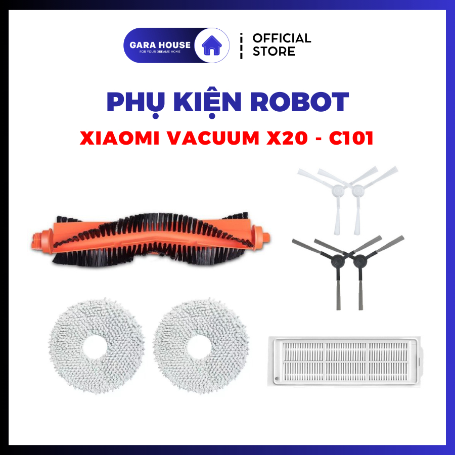 Phụ kiện Robot hút bụi Xiaomi Vacuum X20 C101 Self cleaning Robot vacuum mop 2 _ Phụ kiện thay ...