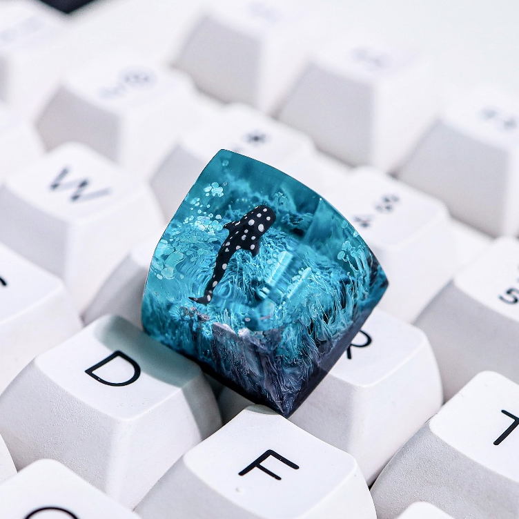 Nút bàn phím cá Mập Xanh Blue, gaming keycaps SA profile, artisan ...