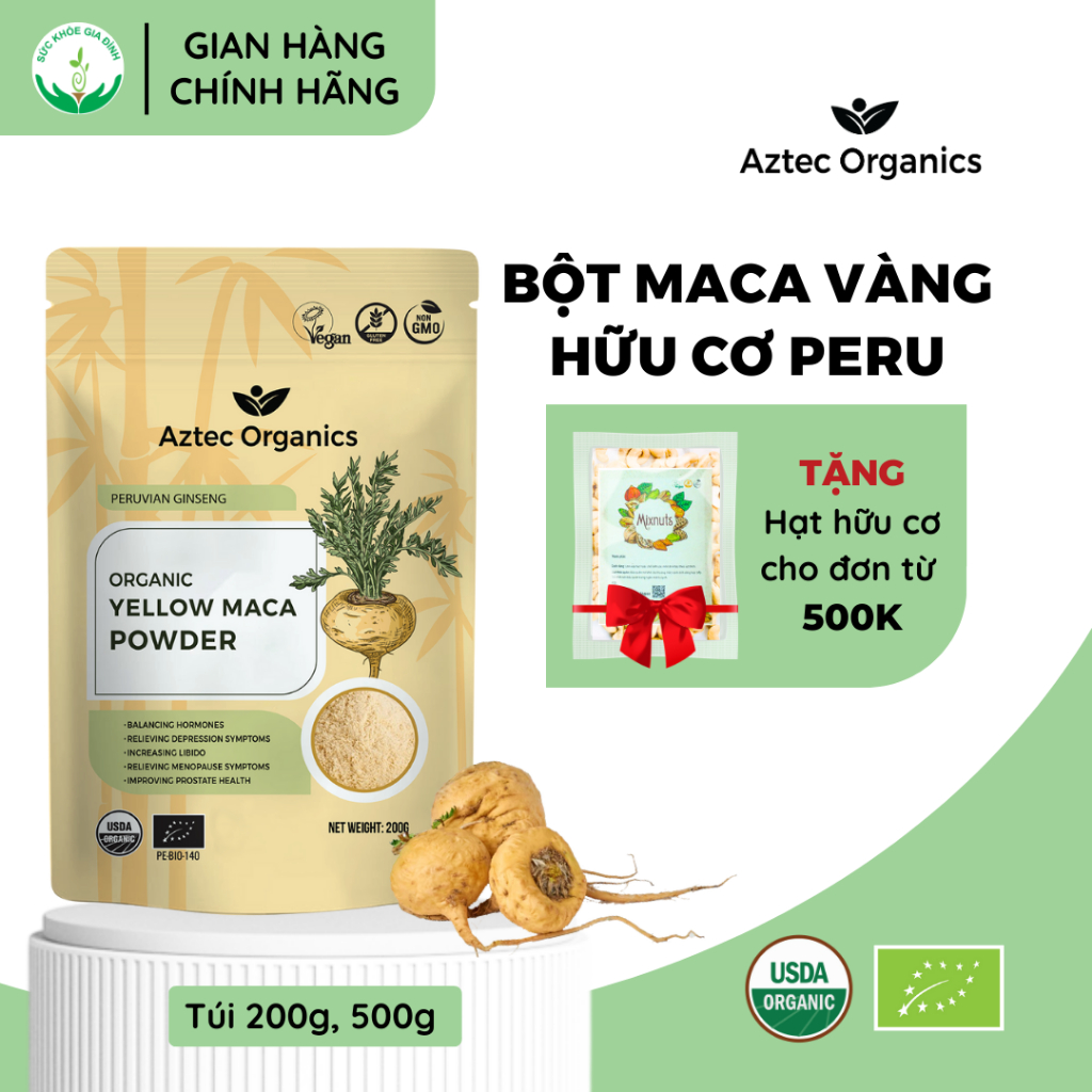 [Date 7.2025] Bột Maca Vàng Hữu Cơ Aztec Organics | Shopee Việt Nam