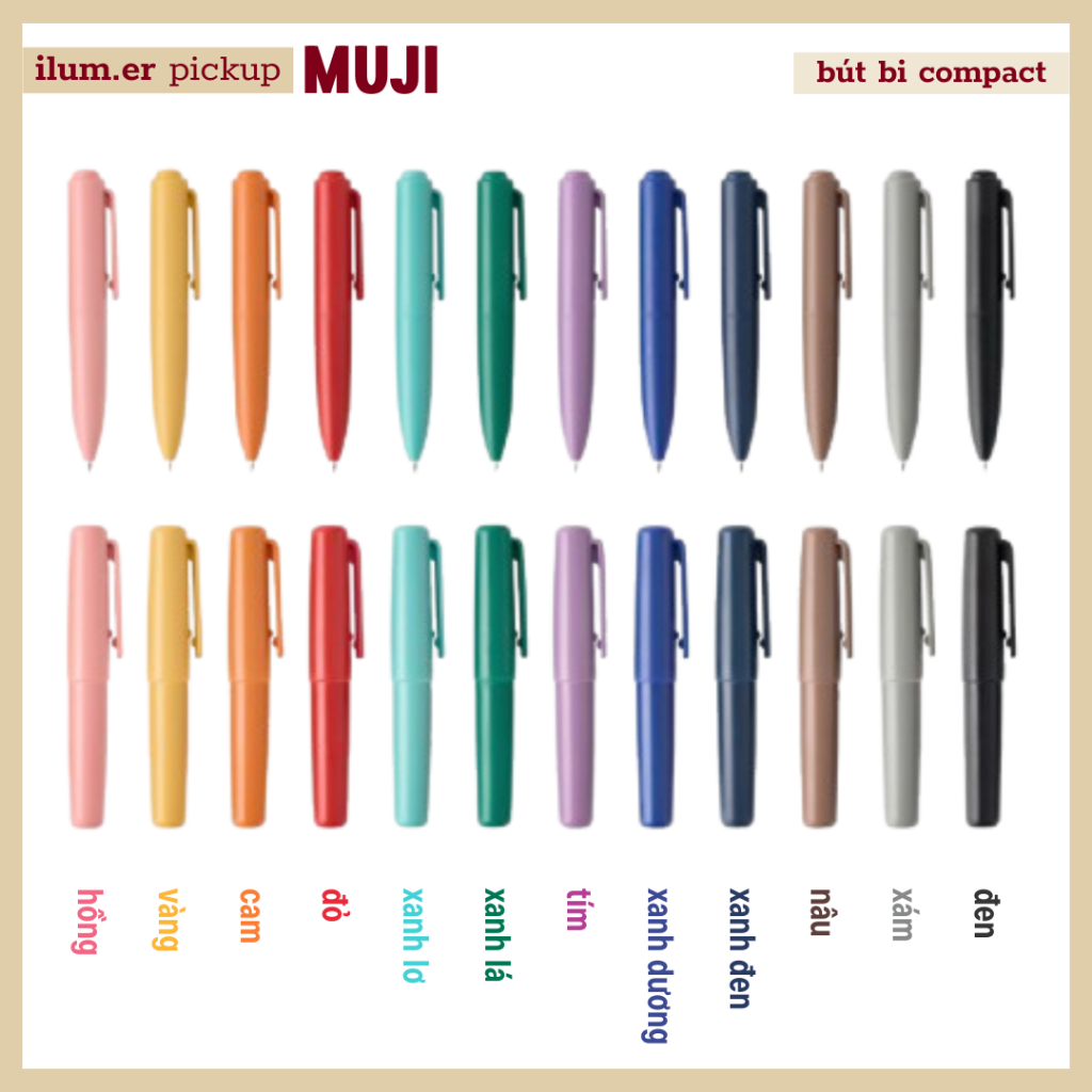 [pickup muji] bút bi compact muji | bút muji [3] | Shopee Việt Nam