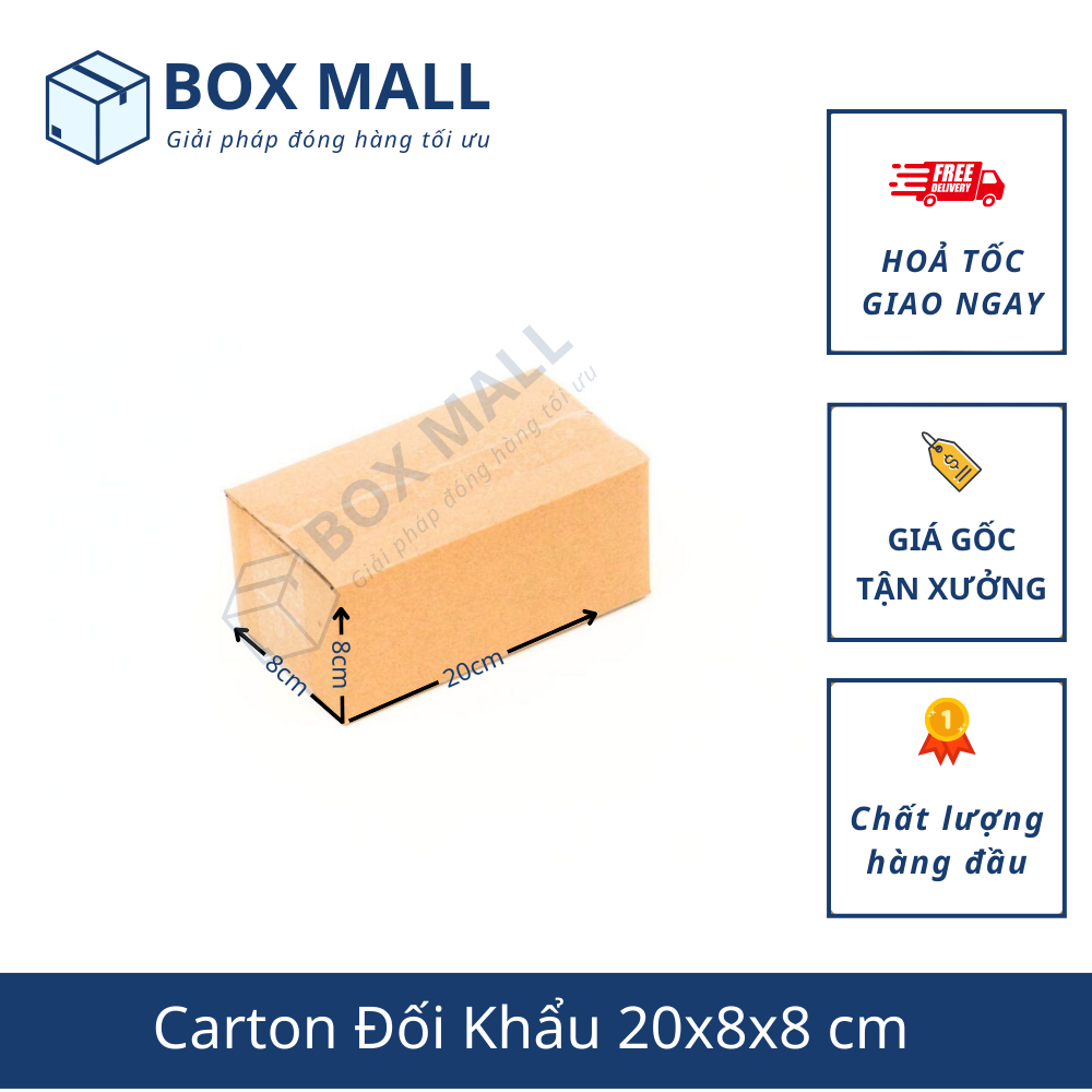 Hộp carton đóng hàng 20x8x8 cm Box Mall | Shopee Việt Nam
