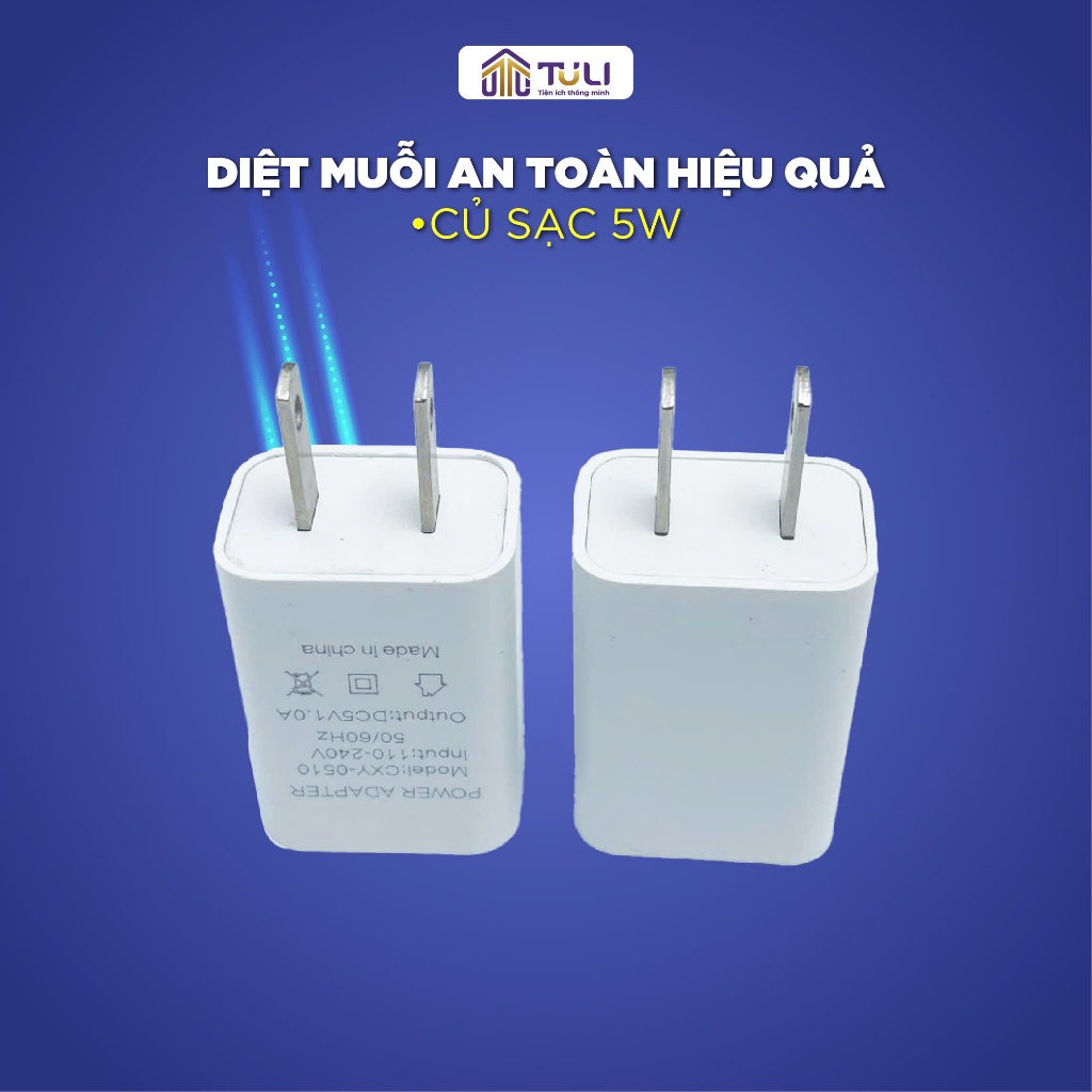 Cốc sạc 5V/1A TULI CXY-0510- Dùng cho Vợt muỗi TULI VM01 và VM02 (Cục ...