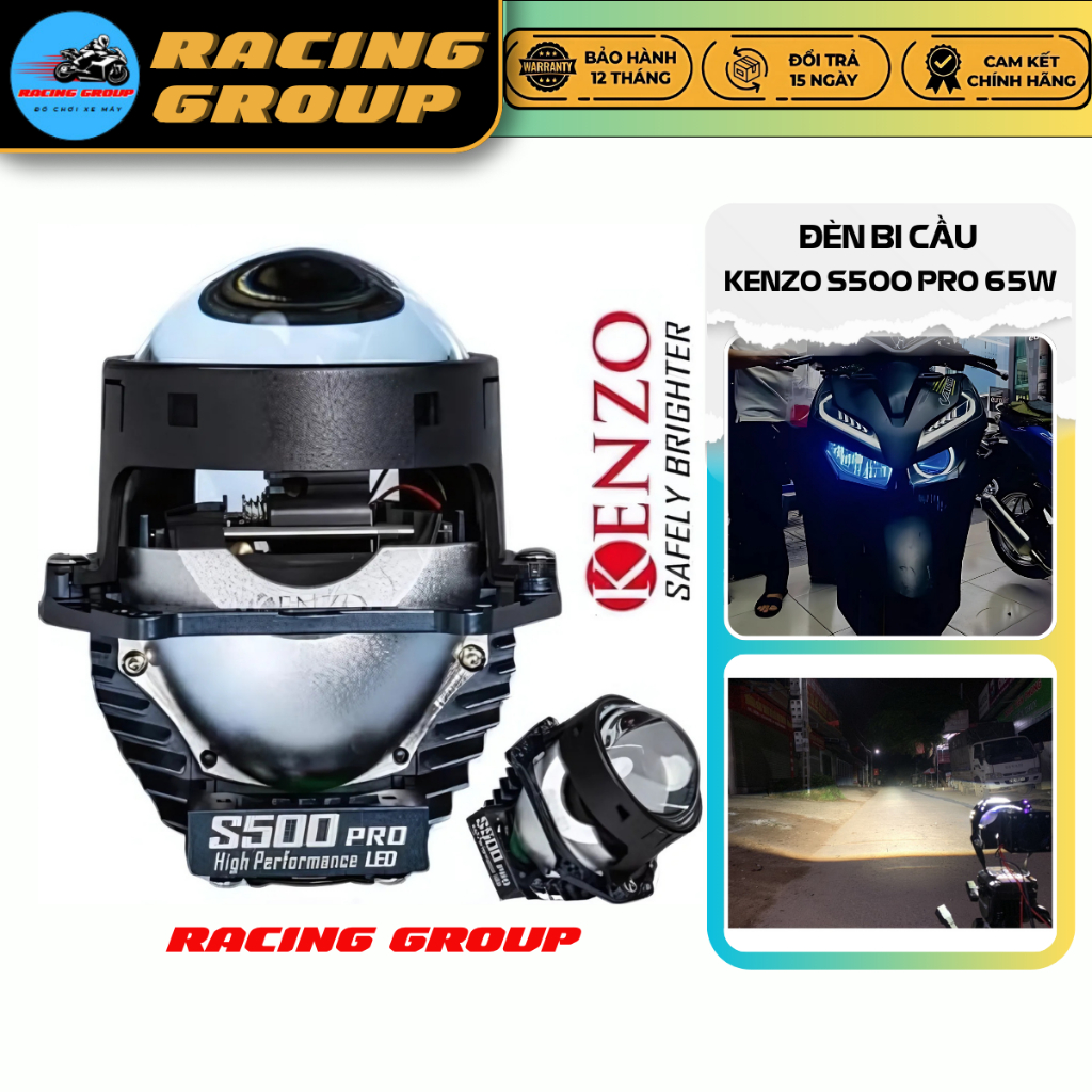 S500 Pro Đèn Bi Cầu Kenzo S500 Pro 65W Kích Thước Ngắn Gọn Dễ Dàng Lắp ...