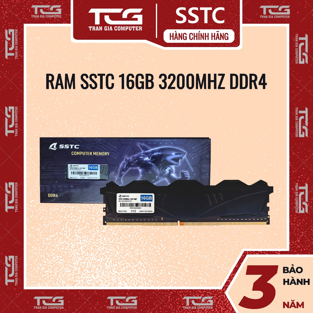 Ram Máy Tính SSTC 8GB/16G DDR4 BUSS 3200 SSTC XMP Tản Nhiệt Thép - Bảo ...