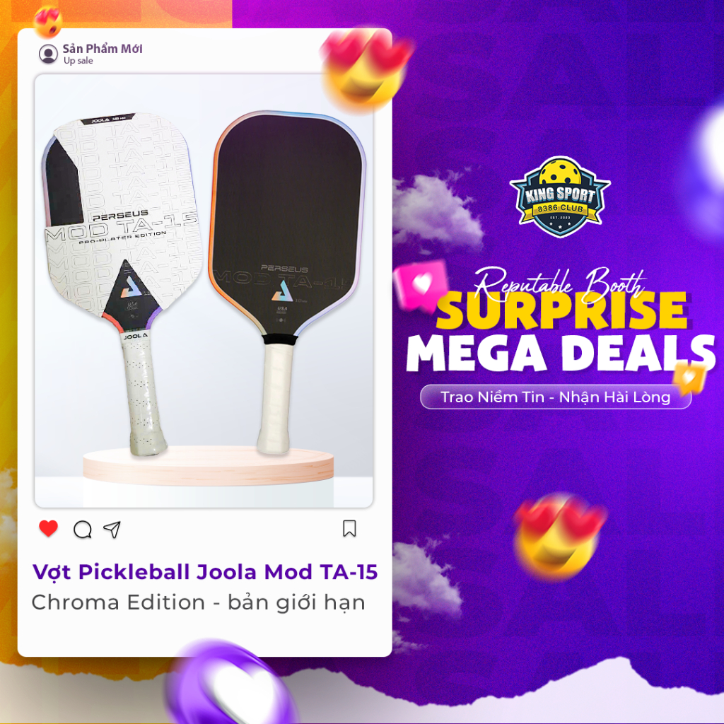 [Bản Limited Edition] Vợt Pickleball Joola Perseus Mod TA-15 - Chroma ...