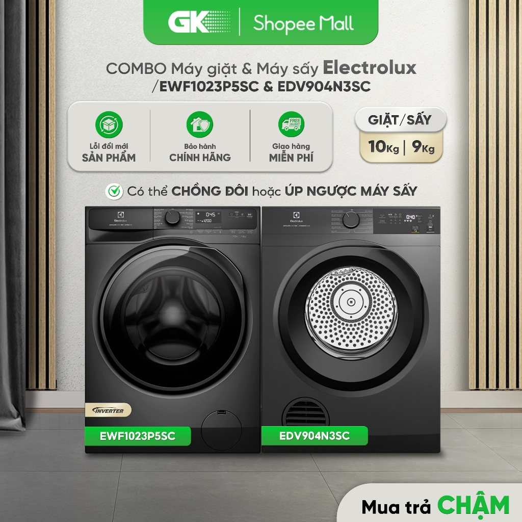 EWW8023AEWA / EWF1023P5SC & EDV904N3SC - Combo Máy Giặt Electrolux 10 ...