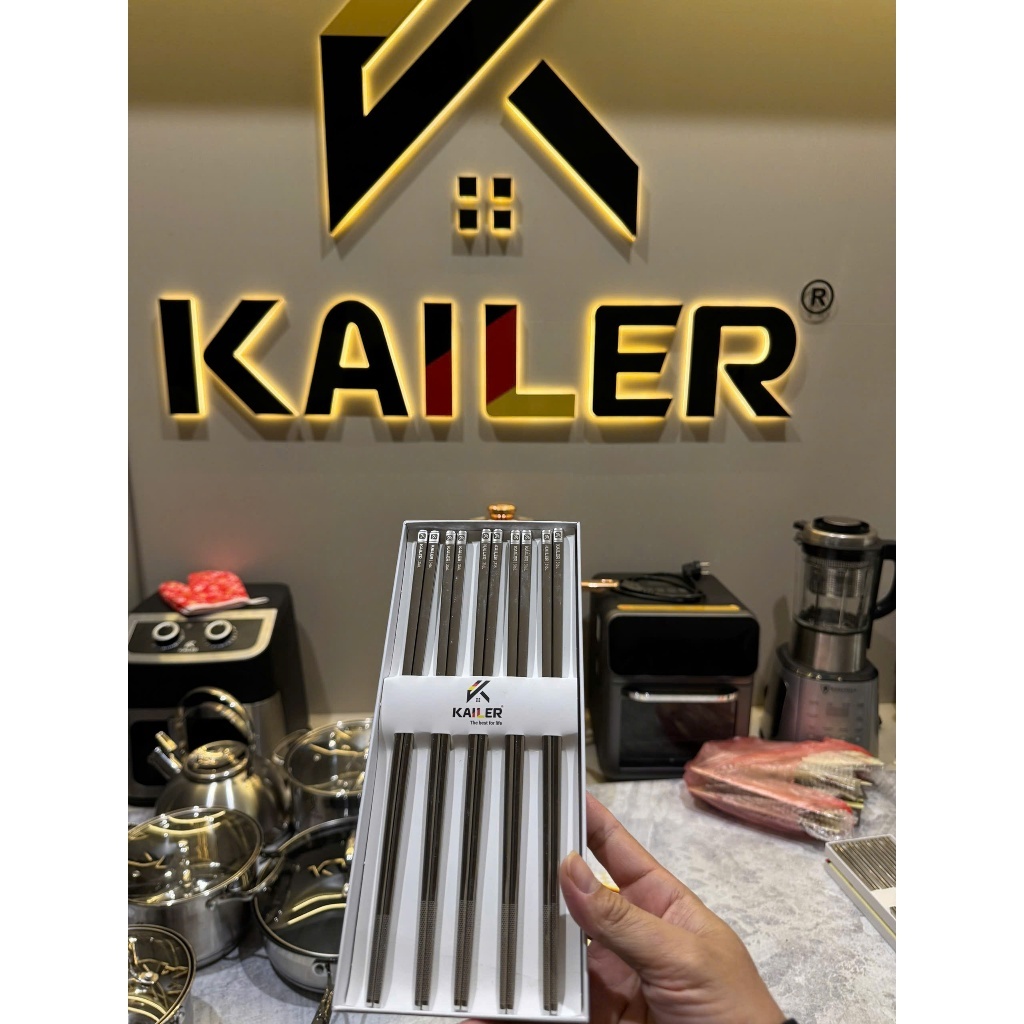 Đũa Inox 316 Kailer KL-8386, Set 10 Đôi Đũa, Bộ Đũa Ăn Cơm Chống Mốc ...