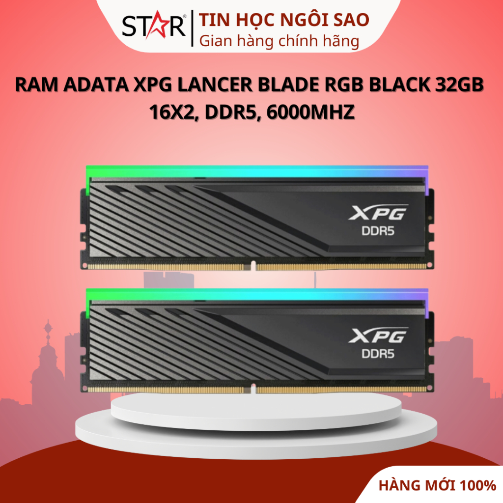 Ram Adata XPG Lancer Blade RGB Black 32GB | 16x2, DDR5, 6000MHz ...