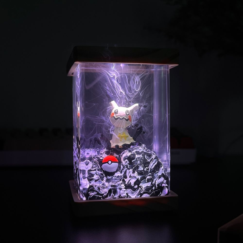 Đèn Ngủ Resin Mimikyu Pokemon, Đèn LED Epoxy Nghệ Thuật, Đèn ngủ Resin ...