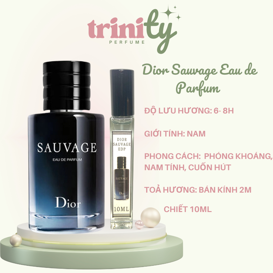 Nước hoa nam Dior Sauvage EDP chiết 10ml - Trinity Perfume | Shopee ...