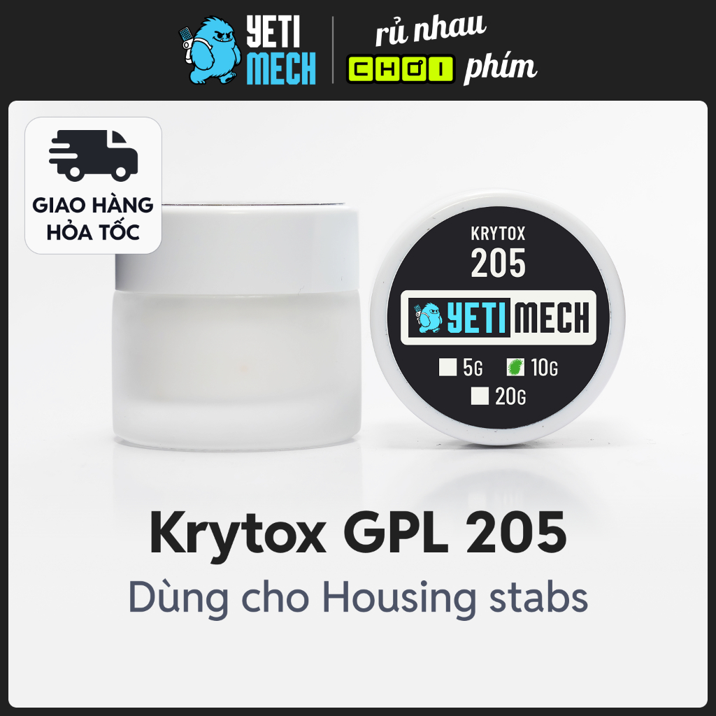 Mỡ Krytox GPL 205 Mỡ Lube Switch Bàn Phím Cơ, Mỡ 205 Bôi Trơn Switch Stab | Yeti Mech | Shopee ...
