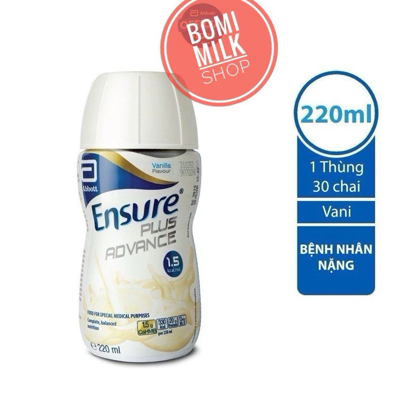 THÙNG 30 CHAI SỮA NƯỚC ENSURE ADVANCE PLUS 220ml | Shopee Việt Nam