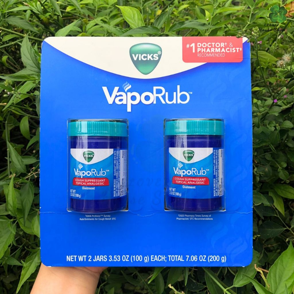 [Auth Mỹ] Dầu/ mỡ bôi ấm ngực Vicks VapoRub Cough Suppressant Chest Rub ...