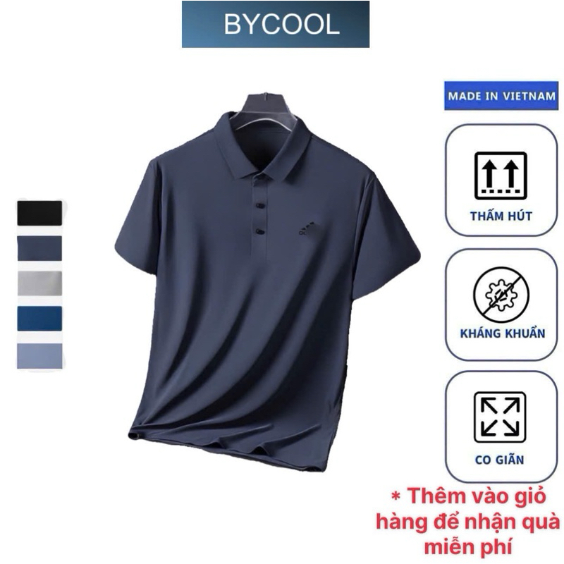 Áo thun POLO nam cổ bẻ chất vải lụa băng kiểu dáng thanh lịch, sang ...
