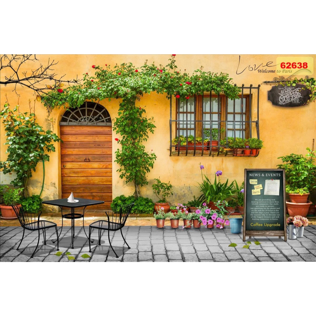 Tranh vải lụa Background Hottrend quán Cafe ( in theo kích thước yêu ...