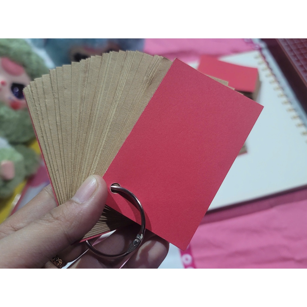 Bộ 100 FLASHCARD học từ vựng, thẻ ghi nhớ, ghi chú, giấy mỏng Kraft 5 x ...