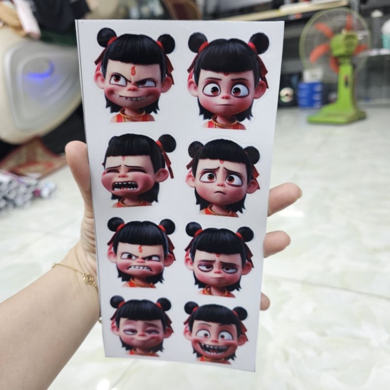 random decal Tem logo sticker 8 biểu cảm natra hài hước ngẫu nhiên dán ...