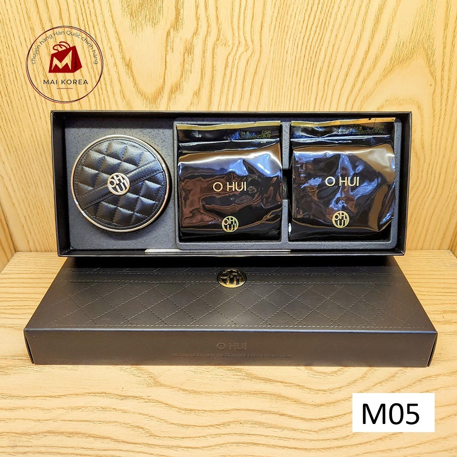 Set phấn nước OHUI đen kèm lõi thay thế (3 món sp) - OHUI ULTIMATE COVER MOISTURE SPF50+/PA ...