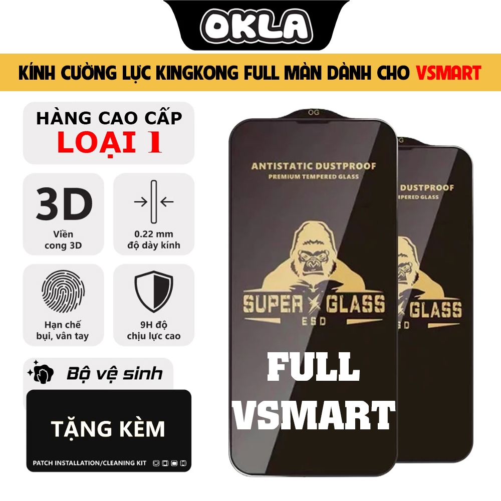 Cường lực KINGKONG Xiaomi Redmi Note 7 8 9 10 11 12 13 14 C40 C61 C75 ...