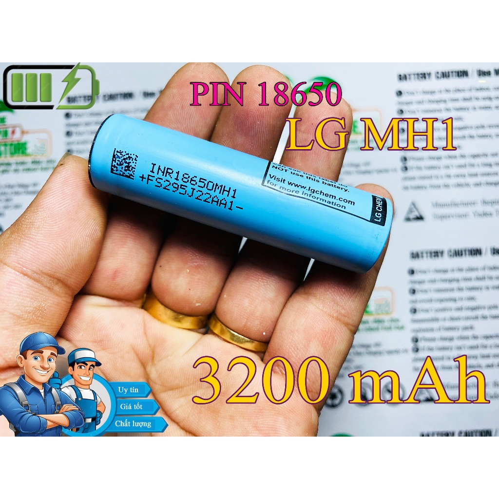 PIN 18650 LG MH1 DUNG LƯỢNG 3200mAh CHÍNH HÃNG THÁO KHỐI XẢ LIÊN TỤC 10A NHƯ MỚI | Shopee Việt Nam