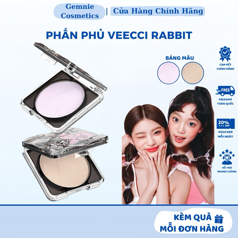 Phấn Phủ Dạng Nén VEECCI My Friend Rabbit | Shopee Việt Nam