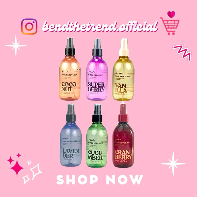 [AUTH-ĐỦ BILL] PINK HAIR & BODY MIST VICTORIA'S SECRET 236ml | Shopee ...