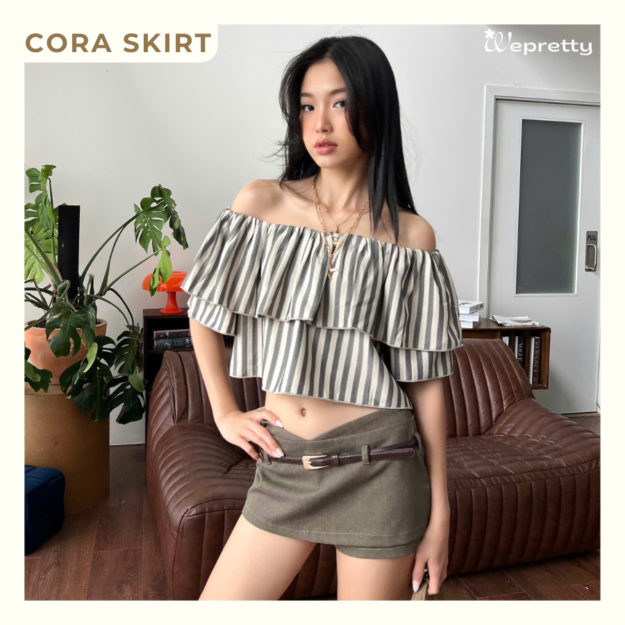 [Tặng Dây Da] Chân Váy Ngắn Nữ CORA SKIRT Wepretty Clothes Basic Dễ Phối Đồ Phong Cách Hàn Quốc ...
