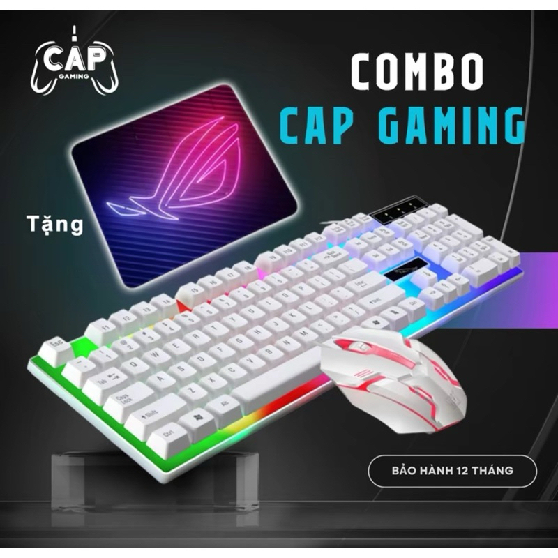 Bộ bàn phím CAP GAMING bàn phím+ chuột + lót chuột | Shopee Việt Nam