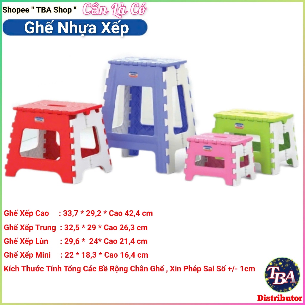 🍀 Ghế Xếp Nhựa Duy Tân Đủ Size 🍀 TBA SHOP 🍀 | Shopee Việt Nam