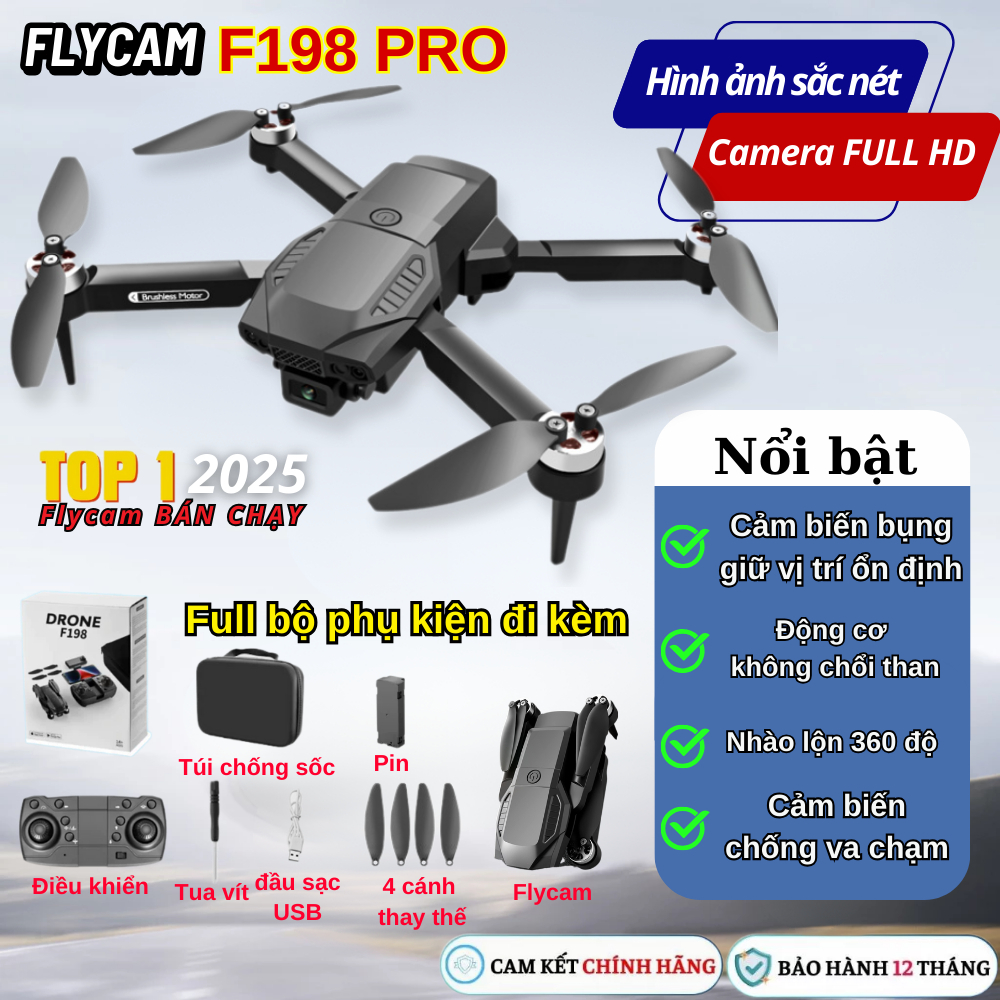 Fly cam Giá Rẻ Drone F198 Pro Max, Flycam P15 Play Camera Pin 2000mAh ...