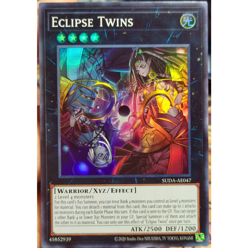 [KW2 Yugioh] [EN-AE] [Nice Art] Thẻ bài Suda-AE047 Eclipse Twins – Super Rare | Shopee Việt Nam