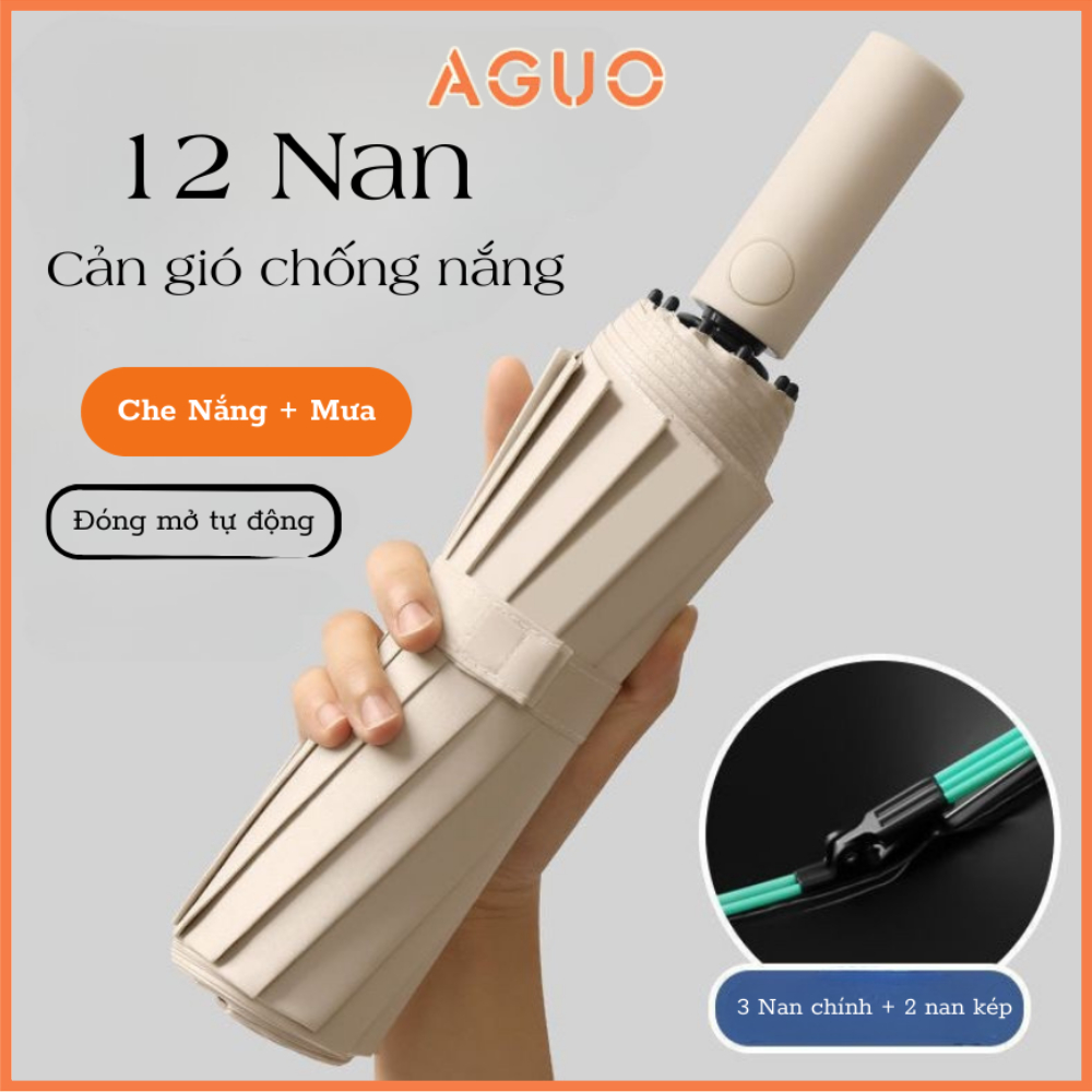 Ô che mưa, Ô dù che nắng, Ô đóng mở tự động 12 nam thép cứng - Aguo ...
