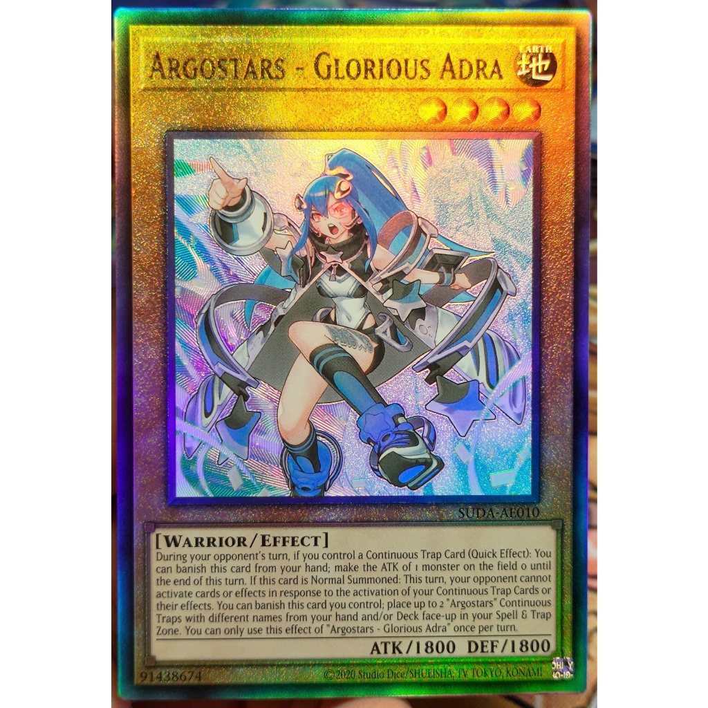 [KW2 Yugioh] [EN-AE] [Waifu] Thẻ bài Suda-AE010 Argostars - Glorious Adra – Ultimate Rare ...