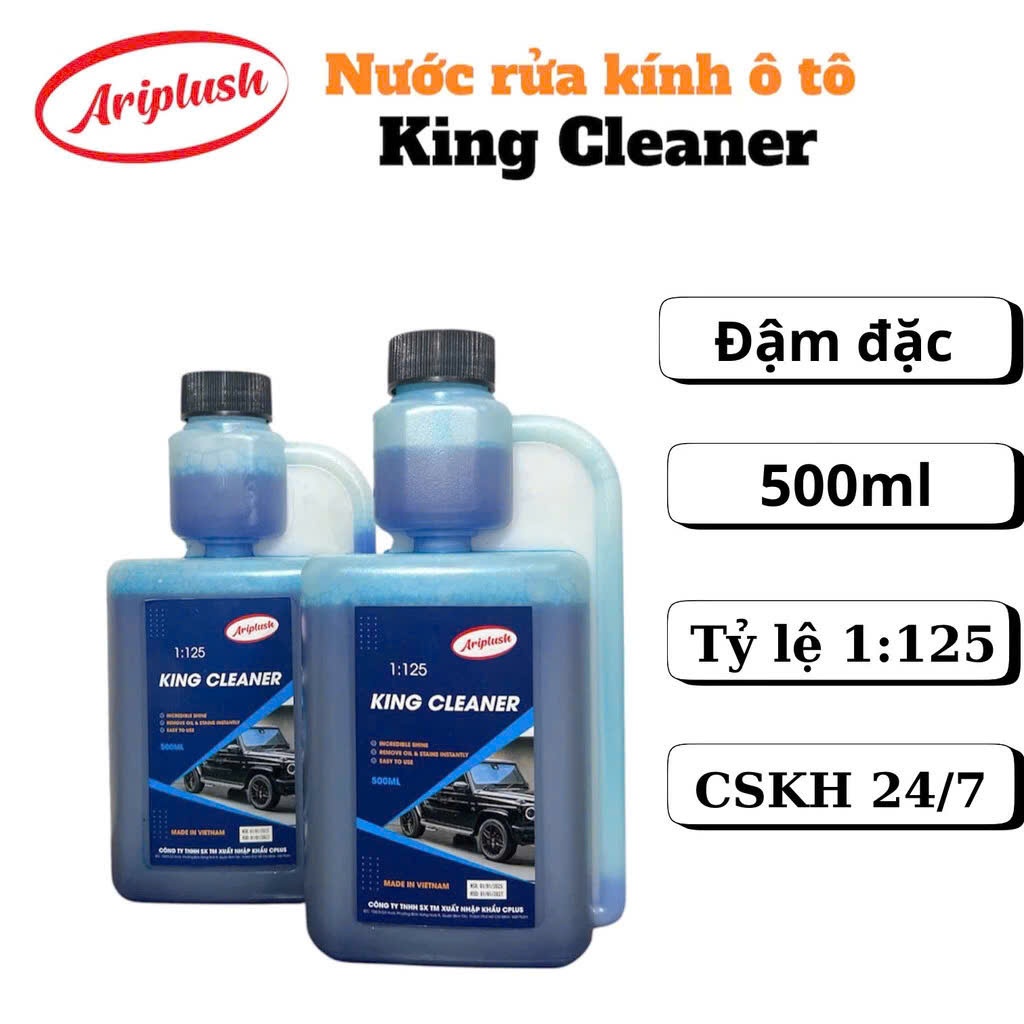 Nước Rửa Kính Ô Tô AriPlush King Cleaner 500ml Rửa Sạch Kính, Tẩy Vết Ố ...