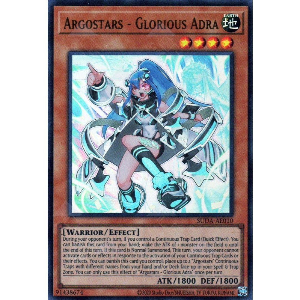 [KW2 Yugioh] [EN-AE] [Waifu] Thẻ bài Suda-AE010 Argostars - Glorious Adra – Ultra Rare | Shopee ...