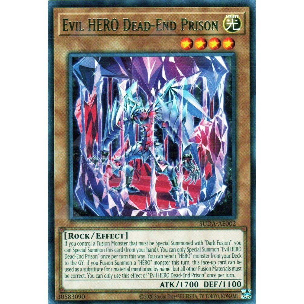 [KW2 Yugioh] [EN-AE] [Nice Art] Thẻ bài Suda-AE002 Evil HERO Dead-End Prison – Rare | Shopee ...