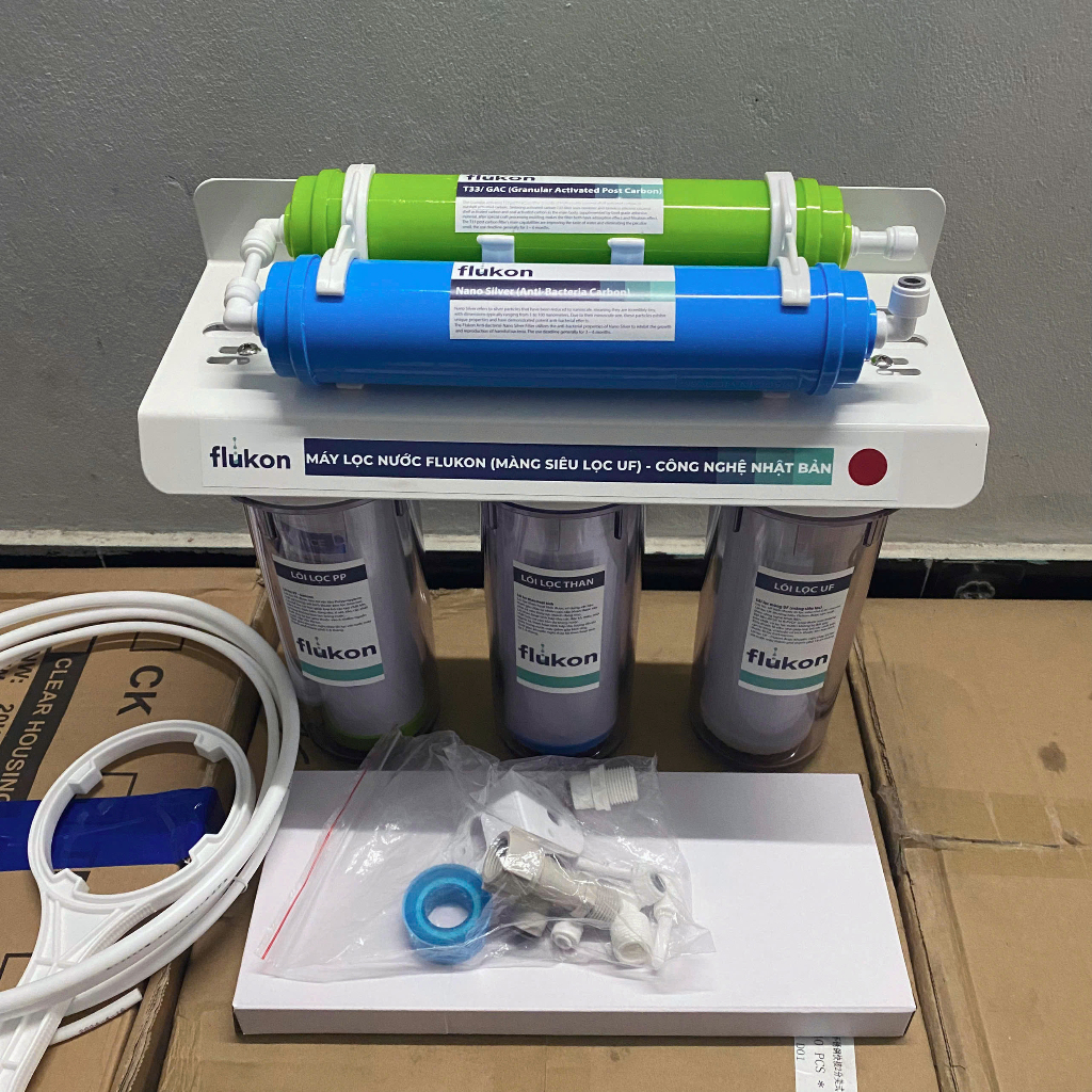 Máy lọc nước 5 cấp lọc,công nghệ siêu lọc UF không sử dụng điện, không nước thải Flukon | Shopee ...