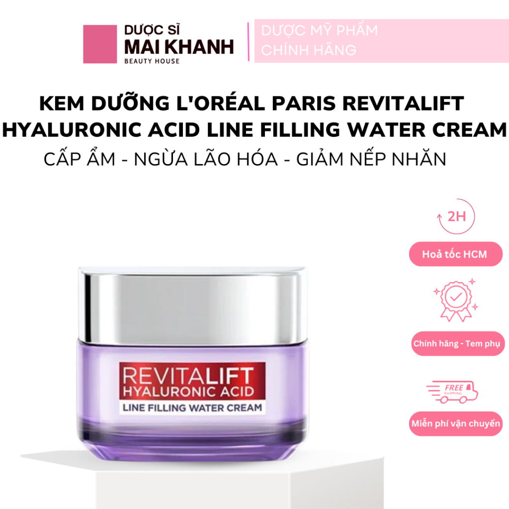 Kem Dưỡng L'Oréal Paris Revitalift HYALURONIC ACID LINE FILLING WATER ...