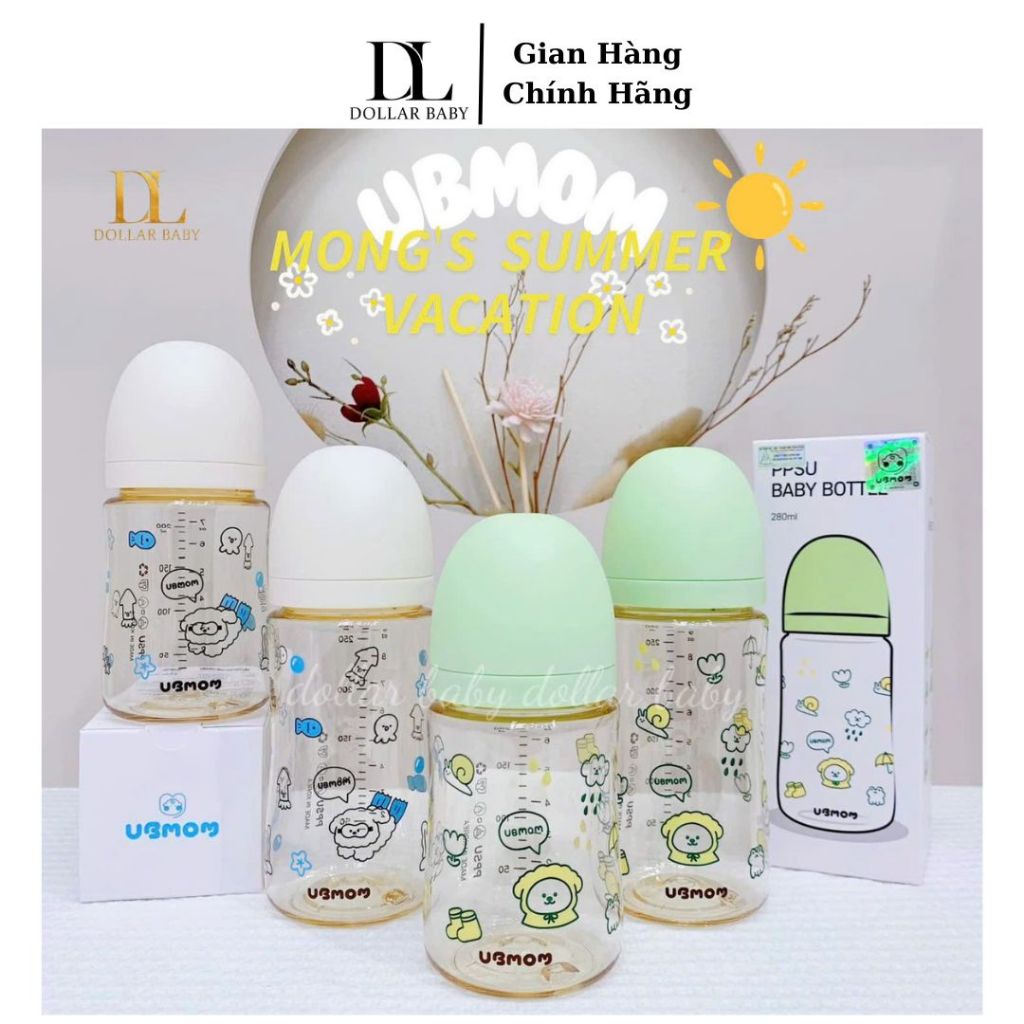 Bình Sữa - Bình Bú Cho Bé UBMOM 200 ml, 280 ml Hàn Quốc Chính Hãng Đầy Đủ Tem Chống Giả | Shopee ...